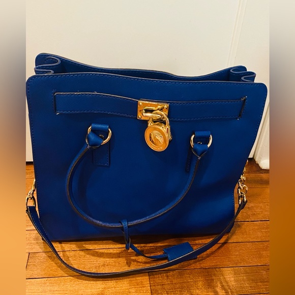 MICHAEL Michael Kors | Bags | Bright Blue Micheal Kors Hamilton Tote ...